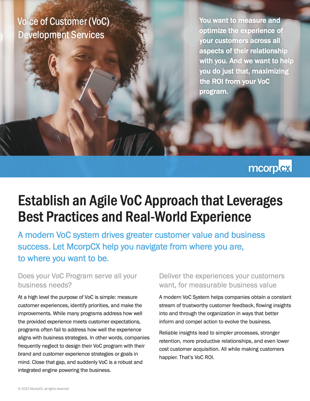 McorpCX VoC Development Services